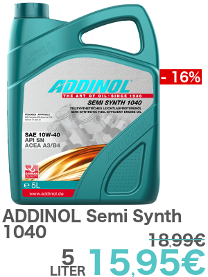 Offizieller Addinol Händler - bis zu 50% Rabatt auf Schmierstoffe